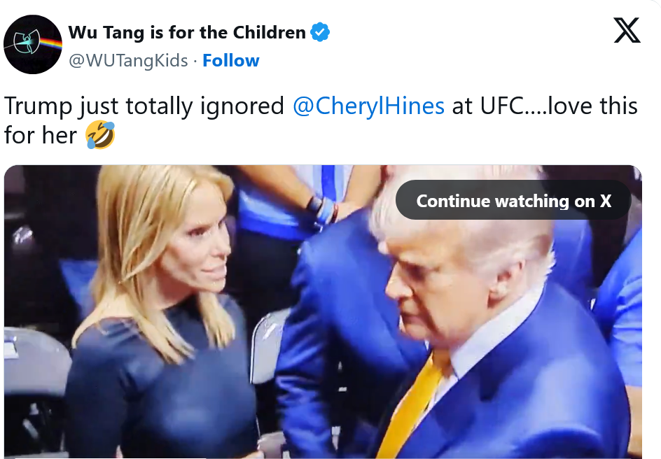 LOL Watch Donald Trump Brutally Snub Cheryl Hines, aka Mrs. RFK Jr ...