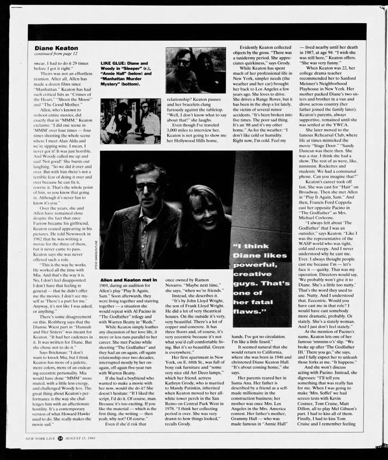 Read My 1993 Interview with Diane Keaton That Covered Everything From ...