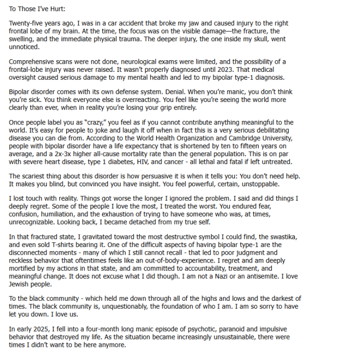 Kanye West Takes Out Wrenching Ad Apologizing for Behavior, Says A Car ...